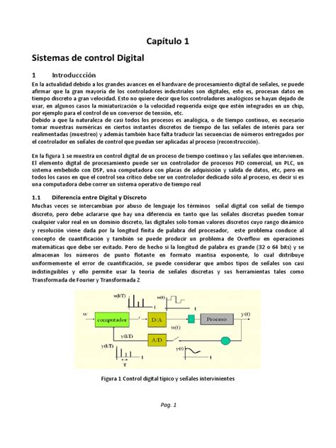 Sistema De Control Digital Capitulo1 Pdf Muestreo Procesamiento De
