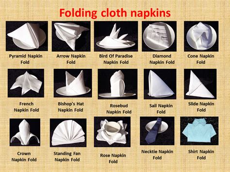 Basic Table Napkin Folding With Names At Amy Dieter Blog