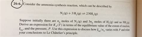 Solved Consider The Ammonia Synthesis Reaction Which Can Be Chegg