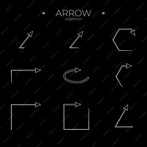 Premium Vector Line Arrow Icon Set Line Icons Collection Modern