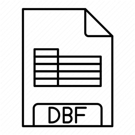 dbf document extension file format page icon download on iconfinder