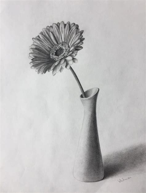 Still Life Drawing Of Flowers