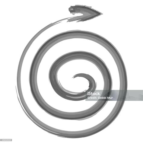 the arrow rotates in a spiral twisting in a circle to the right the