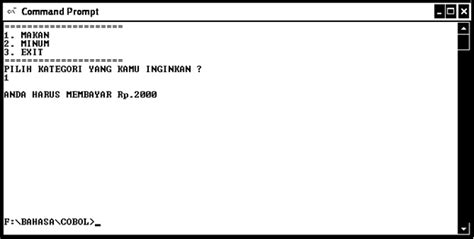 Ikaanthem Blog Membuat Menu Pilihan Dengan Cobol