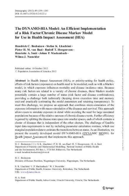 Pdf The Dynamo Hia Model An Efficient Implementation Of A Risk