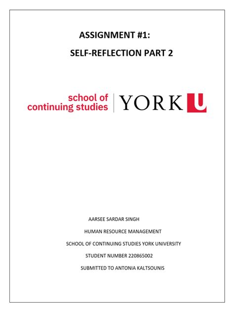 Assignment 2 Self Ref Pdf Human Resource Management Human Resources