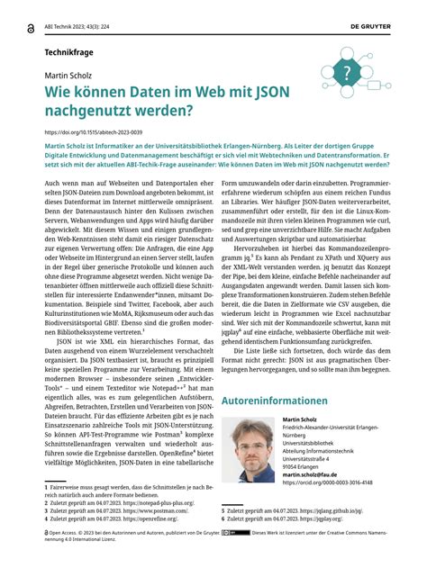 PDF Wie können Daten im Web mit JSON nachgenutzt werden