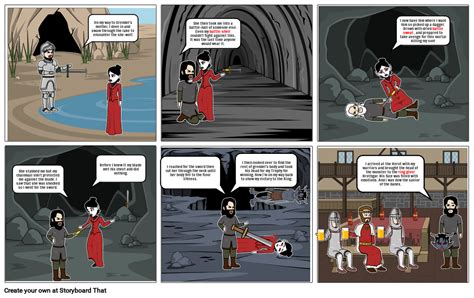 Beowulf Vs Grendels Mother Storyboard By 963eed8b