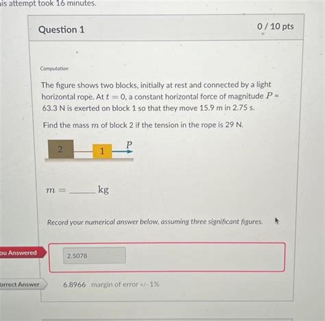 Solved Computation The Figure Shows Two Blocks Initially At Chegg