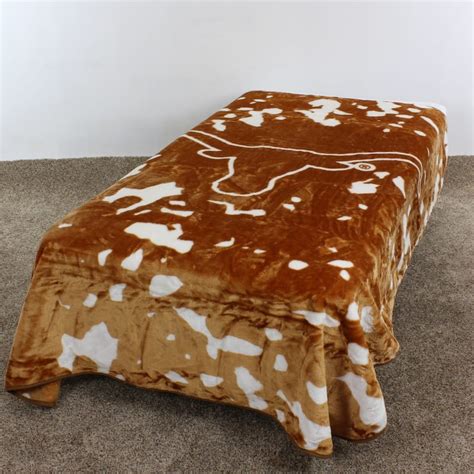 Texas Longhorns Throw Blanket Bedspread 54 X 84 On Sale Bed