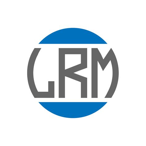 Diseño De Logotipo De Letra Lrm Sobre Fondo Blanco Concepto De Logotipo De Círculo De Iniciales