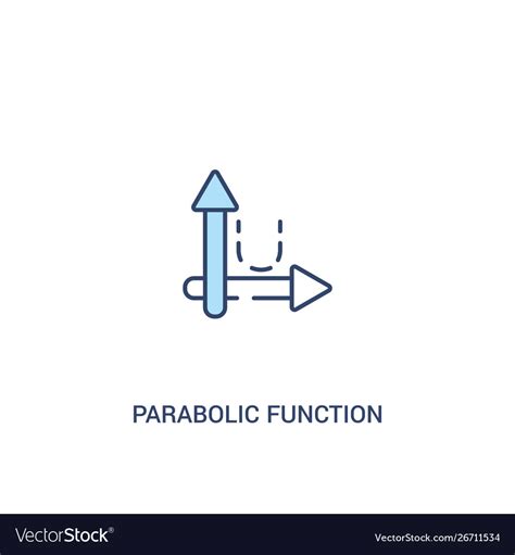 Parabolic Function Concept Colored Icon Simple Vector Image