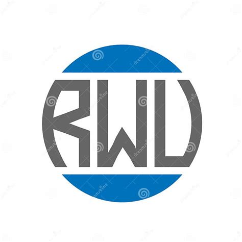 Rwu Letter Logo Design On White Background Rwu Creative Initials