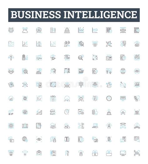 Business Intelligence Vector Line Icons Set Business Intelligence