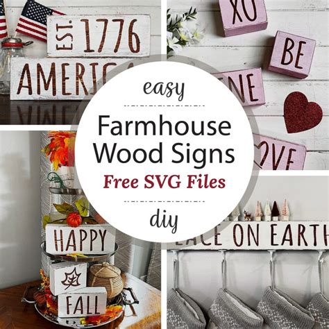 Diy Farmhouse Wood Signs Free Svg Files