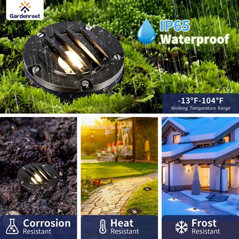 12v Low Voltage Brass In Ground Well Light Grated Top Gardenreet