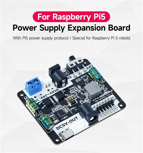 Raspberry Pi 5 Power Supply Expansion Board Support 5v 5a Output