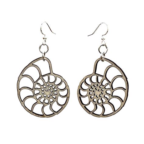 Cutie Shell Wood Earrings Made From Eco Friendly Wood