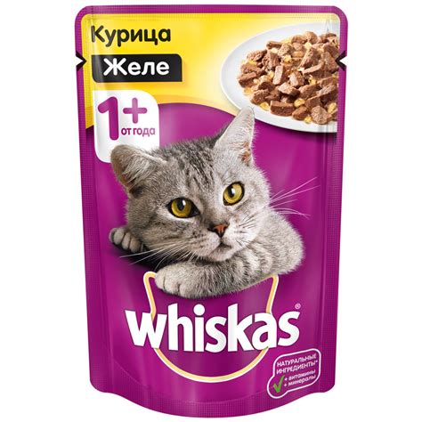 Корм Вискас желе курица 85г. из каталога Корма для кошек