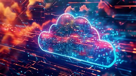 Cloud Computing Technology Concept Futuristic Global Network Interface