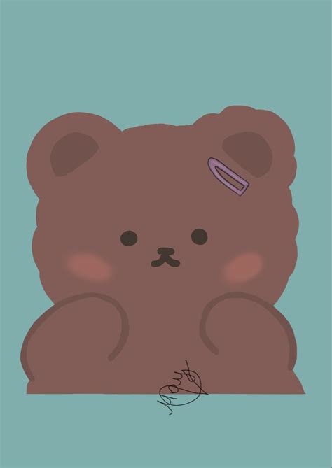 Коричневый мишка🐻сама рисовала🙈 Hello Kitty Kitty Art