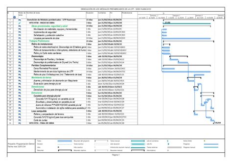 Programación Demolición De Módulos Utp Huancayo Pdf