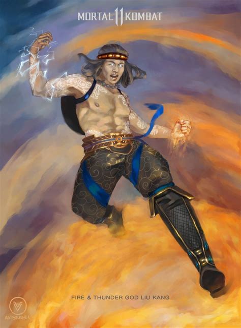 Fire And Thunder God Liu Kang Mortal Kombat Fan Art 44202027