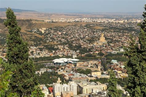 Premium Photo Beautiful Panoramic View Of Tbilisi In Georgia