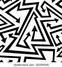 Monochrome Arrow Seamless Pattern Stock Vector Royalty Free Shutterstock