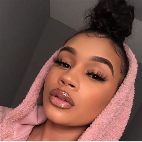Pinterest Baddiebecky21 Bex ♎️ Makeup Looks Dark Skin Makeup