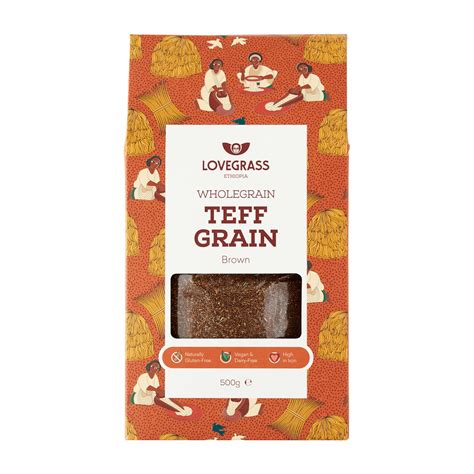 Brown Teff Flour 500g Lovegrass Ethiopia