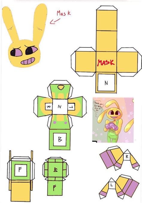 Digital Circus Papercraft Opposite Jax Minecraft Para Armar Personajes Para Historietas