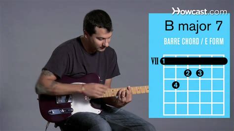 How To Play A B Major 7 Barre Chord Guitar Lessons YouTube
