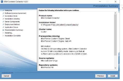 IBM FileNet Client Connector Throws Pre Requisite Missing Issue On CPECL Version