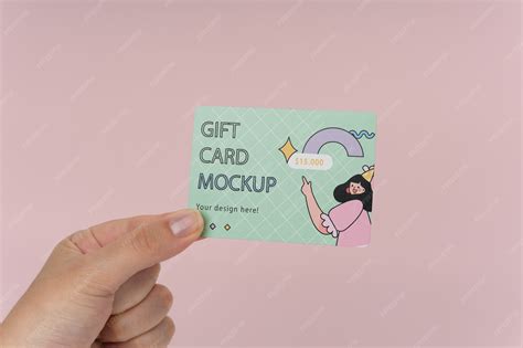 Premium Psd Hand Holding T Card Mockup