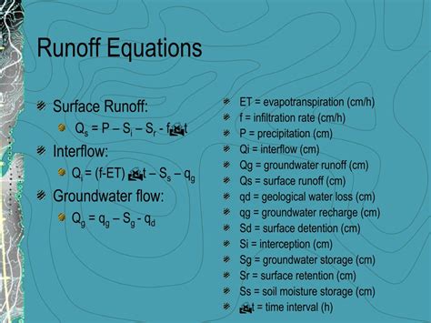 PPT Runoff Factors And Equations In Hydrology PowerPoint Presentation