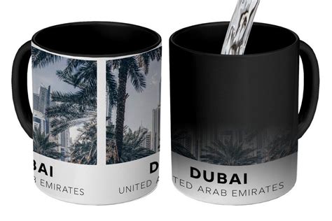 Muchowow Tasse Dubai Blätter Architektur Keramik Tasse Geschenk