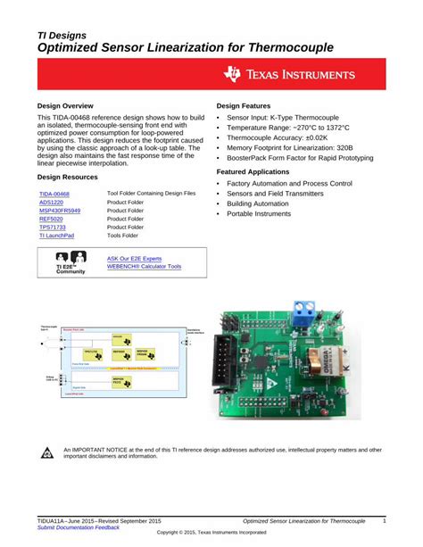 Pdf Optimized Sensor Linearization For Thermocouple Rev A · Pdf