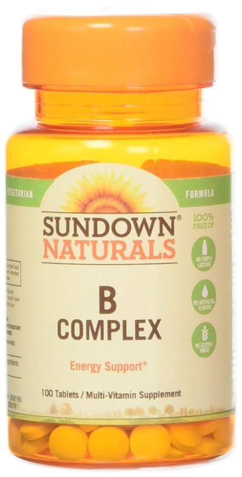 Sundown Naturals B-Complex - 100 Tablets for Energy & Wellness | Buy ...