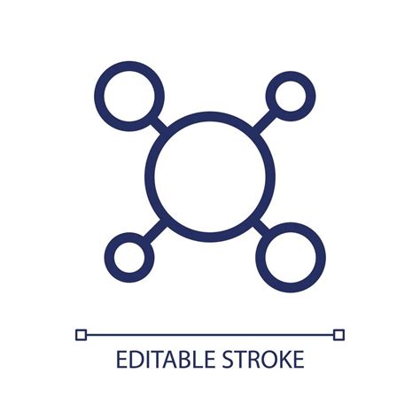 Structure Of Molecules Pixel Perfect Linear Ui Icon Molecular