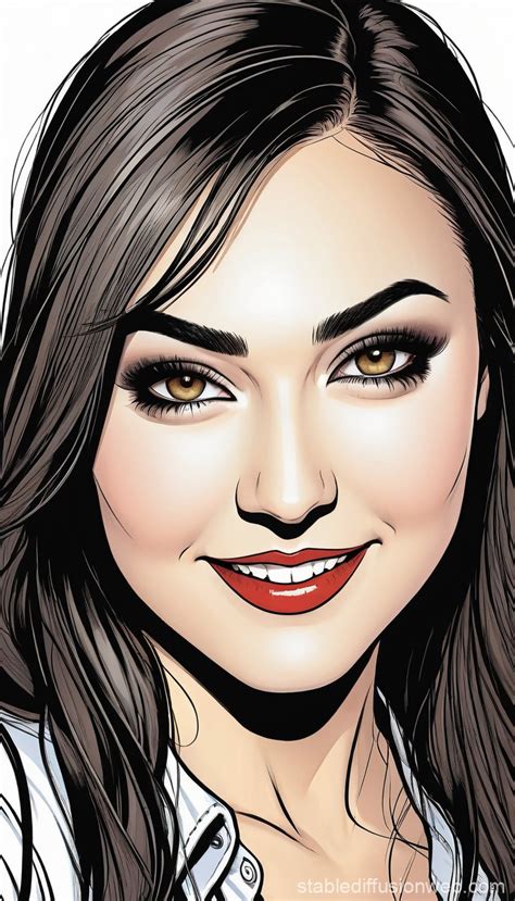 Sasha Grey Comic Book Style Stable Diffusion Online