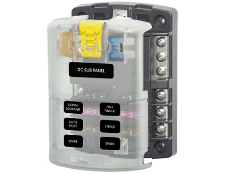 Blue Sea Systems 5025 St Blade Fuse Block 6 Circuits With Negative