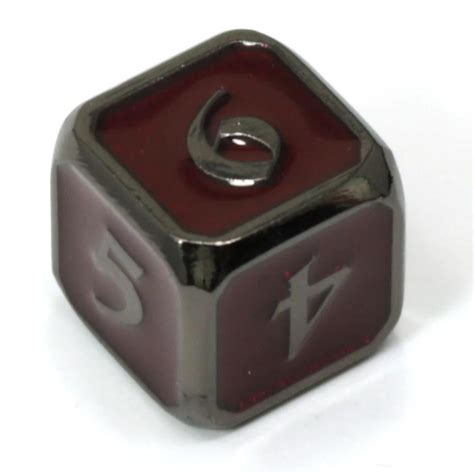 Single D6 Mythica Sinister Ruby By Die Hard Dice