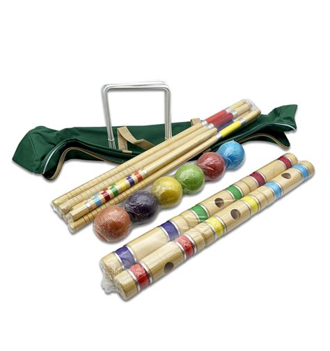 Apudarmis Six Player Croquet Set With Deluxe Premium Pine Wooden
