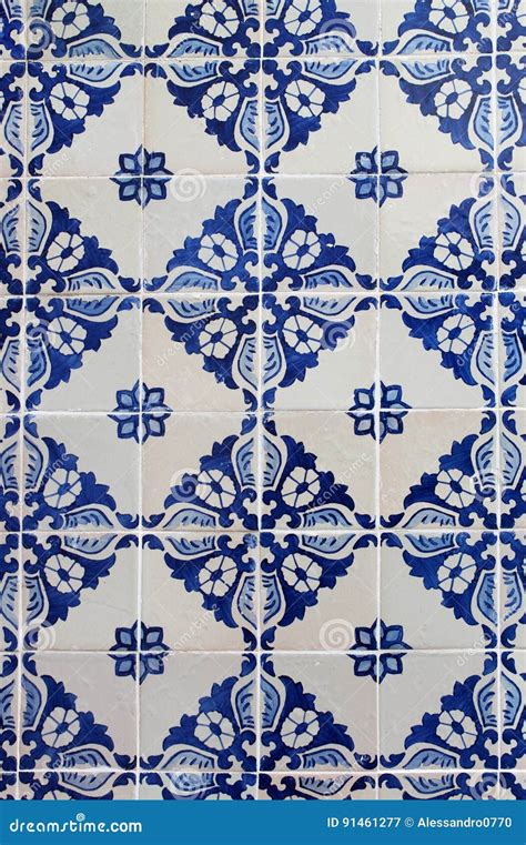 Old Traditional Portuguese Azulejos Stock Image Image Of Azulejo