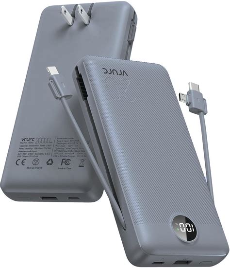 Portable Charger Power Bank 20000mahvrurc 225w Fast