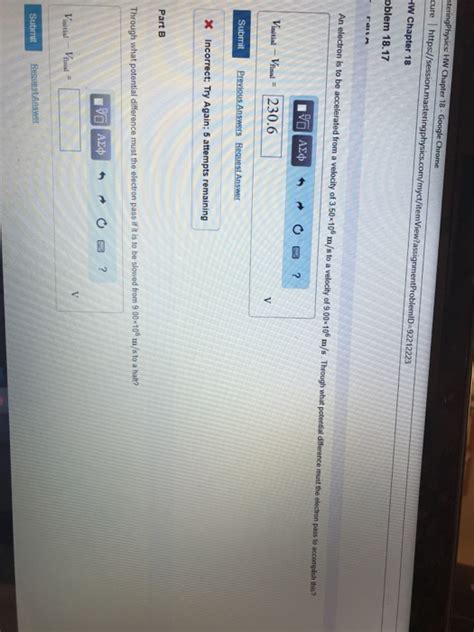Solved 18 Oblem 18 17 Part B Chegg