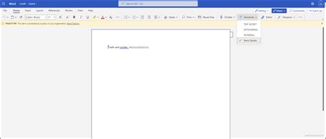 Microsoft 365 Sensitivity Labels In The Sharing Dialog