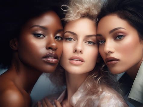 Premium Photo Diversity Ethnicity Woman In Poster Style Shot