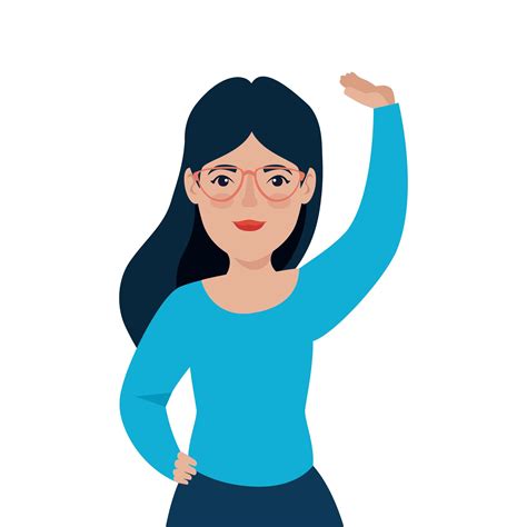 Beautiful Woman With Glasses Avatar Character Icon 3346632 Vector Art